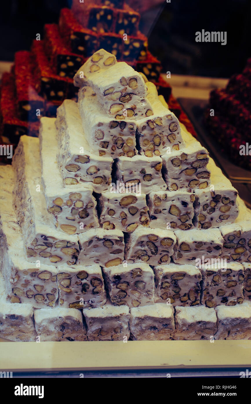 Turkish delight or lokum is a family of confections based on a gel of ...