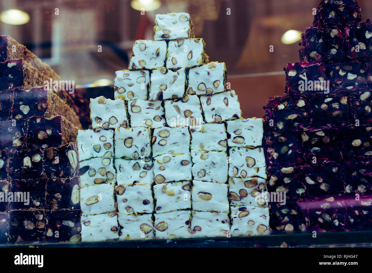 Turkish delight or lokum is a family of confections based on a gel of ...