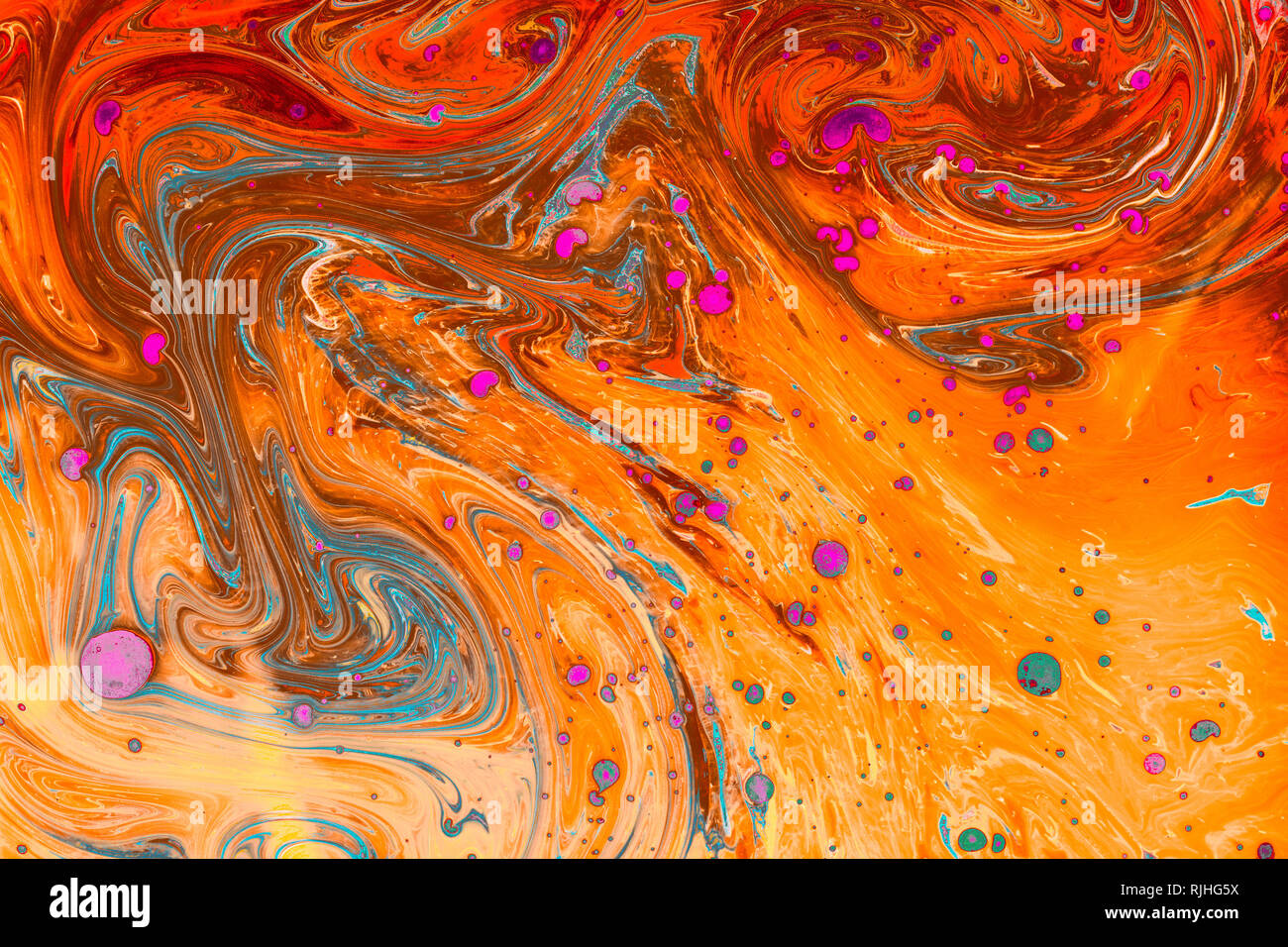 Traditional Ottoman Turkish abstract marbling art patterns as ...