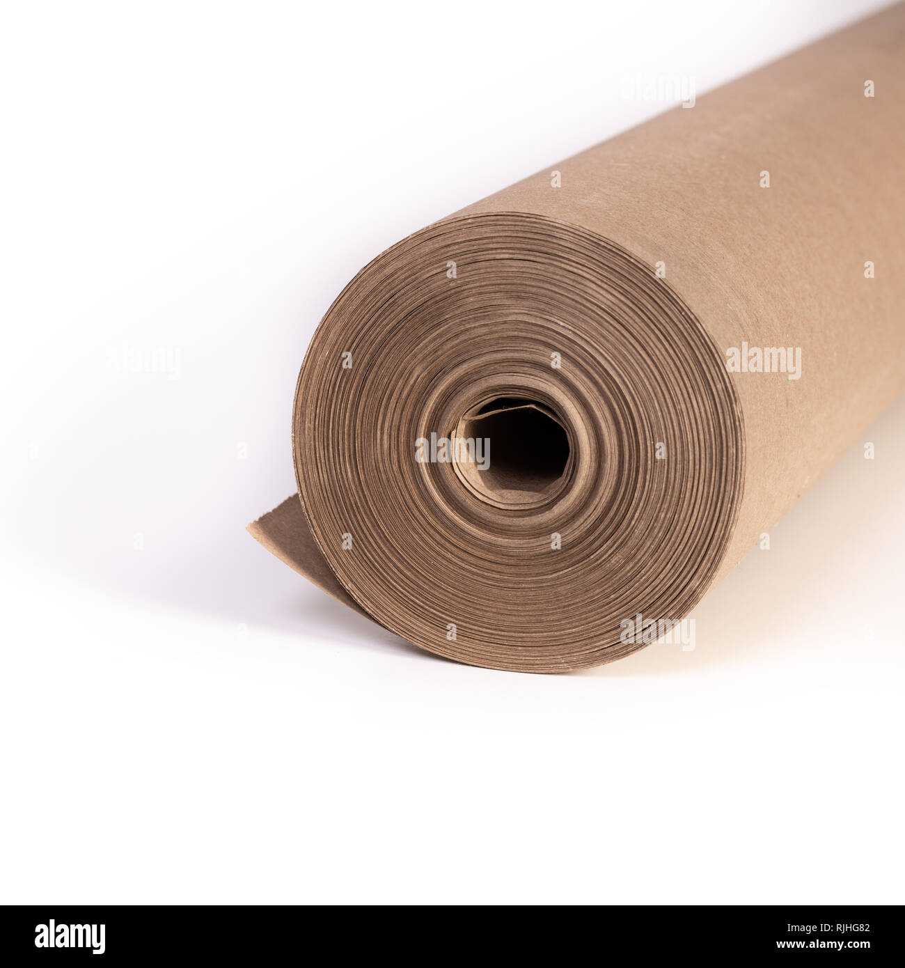 Brown paper poll typically used in construction sites isolated on white ...
