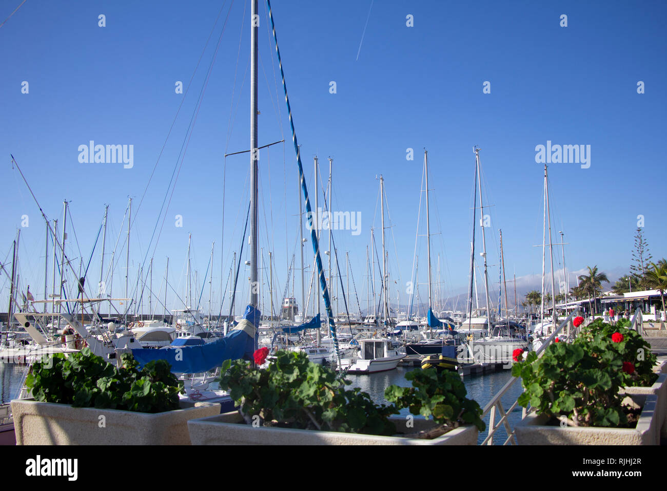 Puerto Calero at Lanzarote in Spain Stock Photo - Alamy