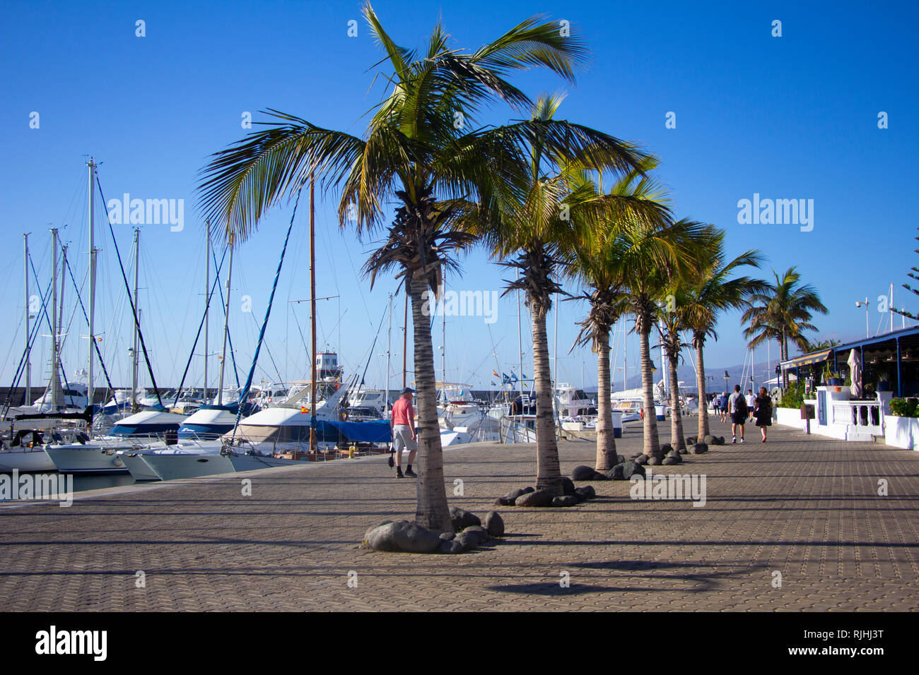 Puerto Calero at Lanzarote in Spain Stock Photo - Alamy
