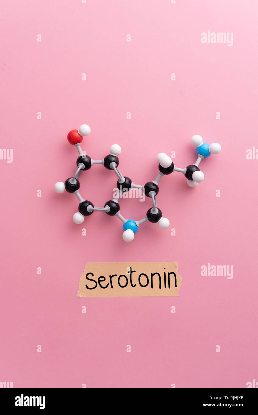 Serotonin hormone neurotransmitter molecule hi-res stock photography ...