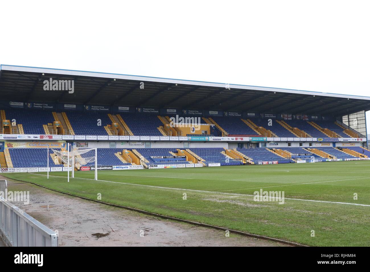 Mansfield Town FC home ground, The One Call Stadium in Mansfield ...