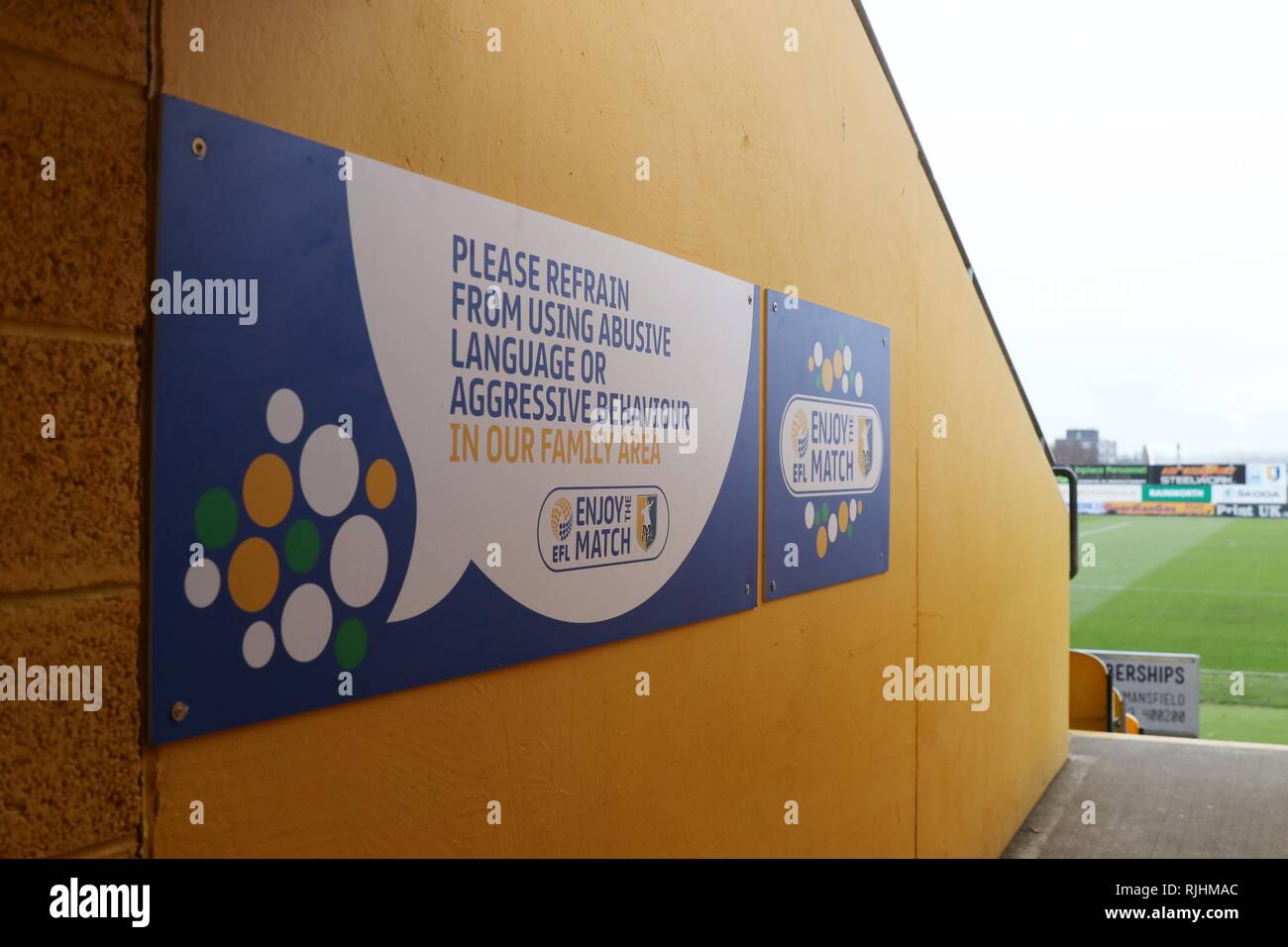 Mansfield Town FC home ground, The One Call Stadium in Mansfield ...