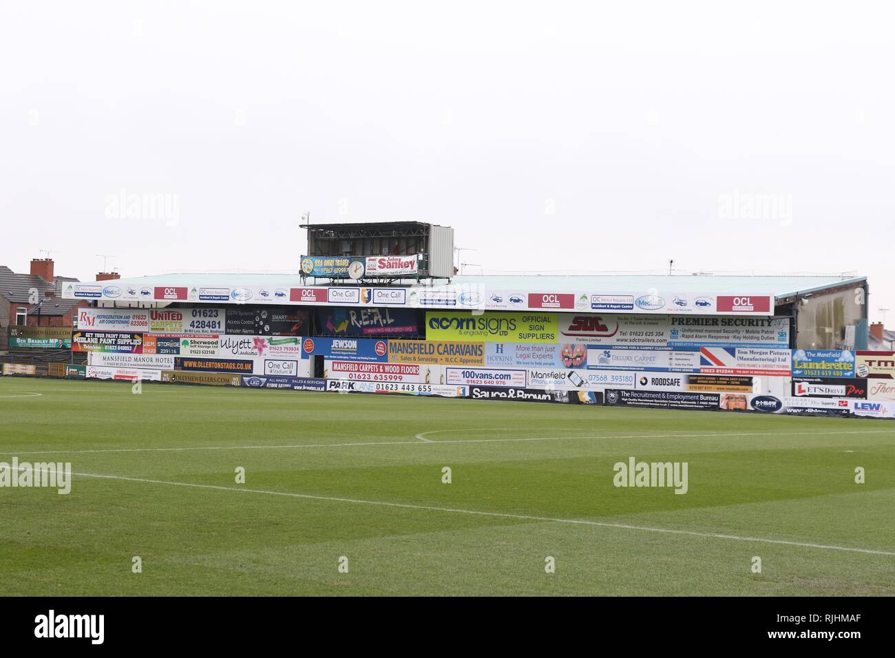 Mansfield Town FC home ground, The One Call Stadium in Mansfield ...