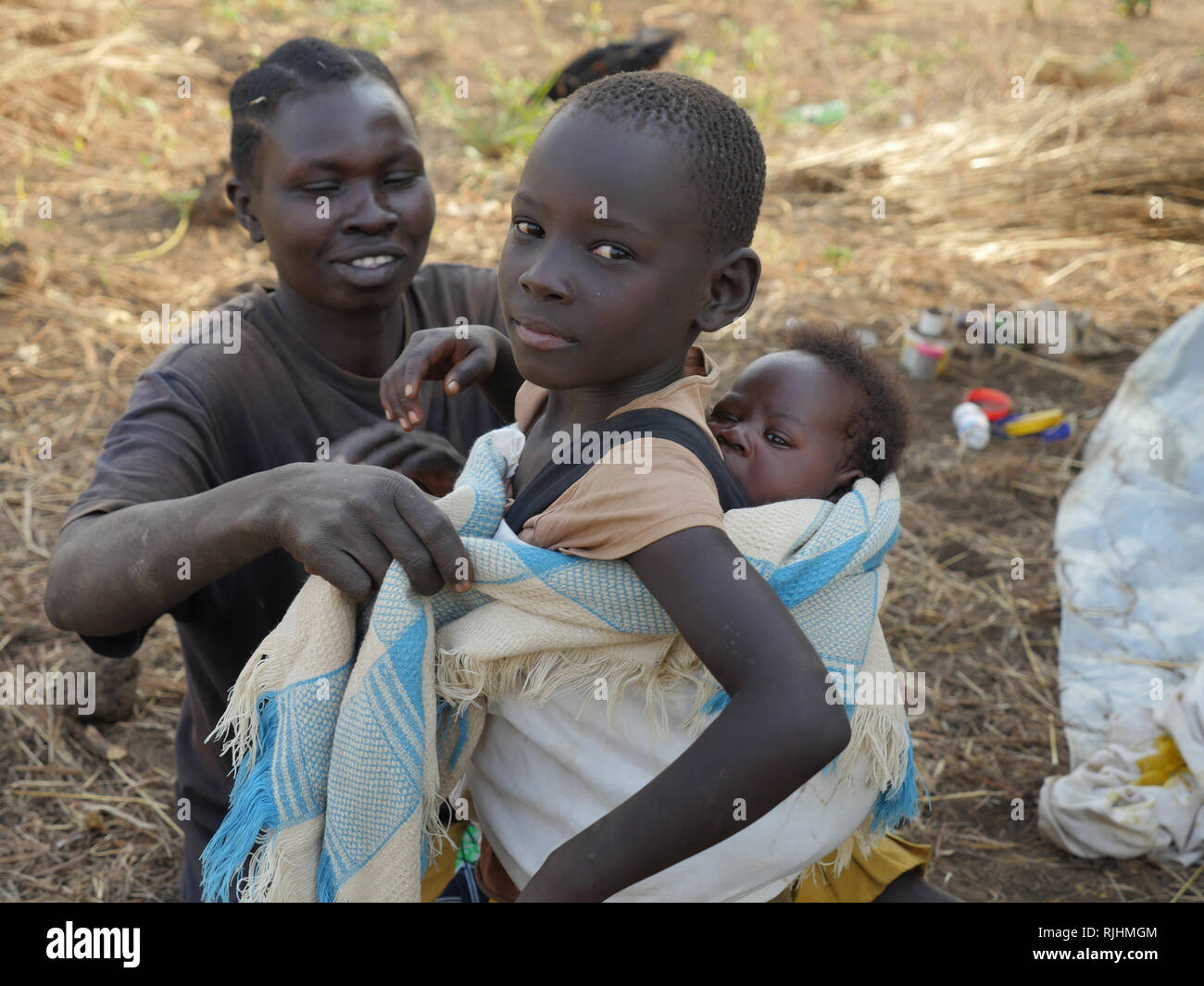 UGANDA - Palabek refugee settlement. Daily scenes of refugees Stock ...