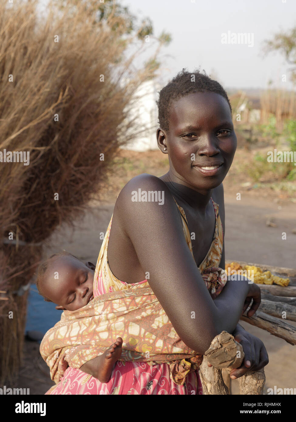 UGANDA - Palabek refugee settlement. Daily scenes of refugees Stock ...
