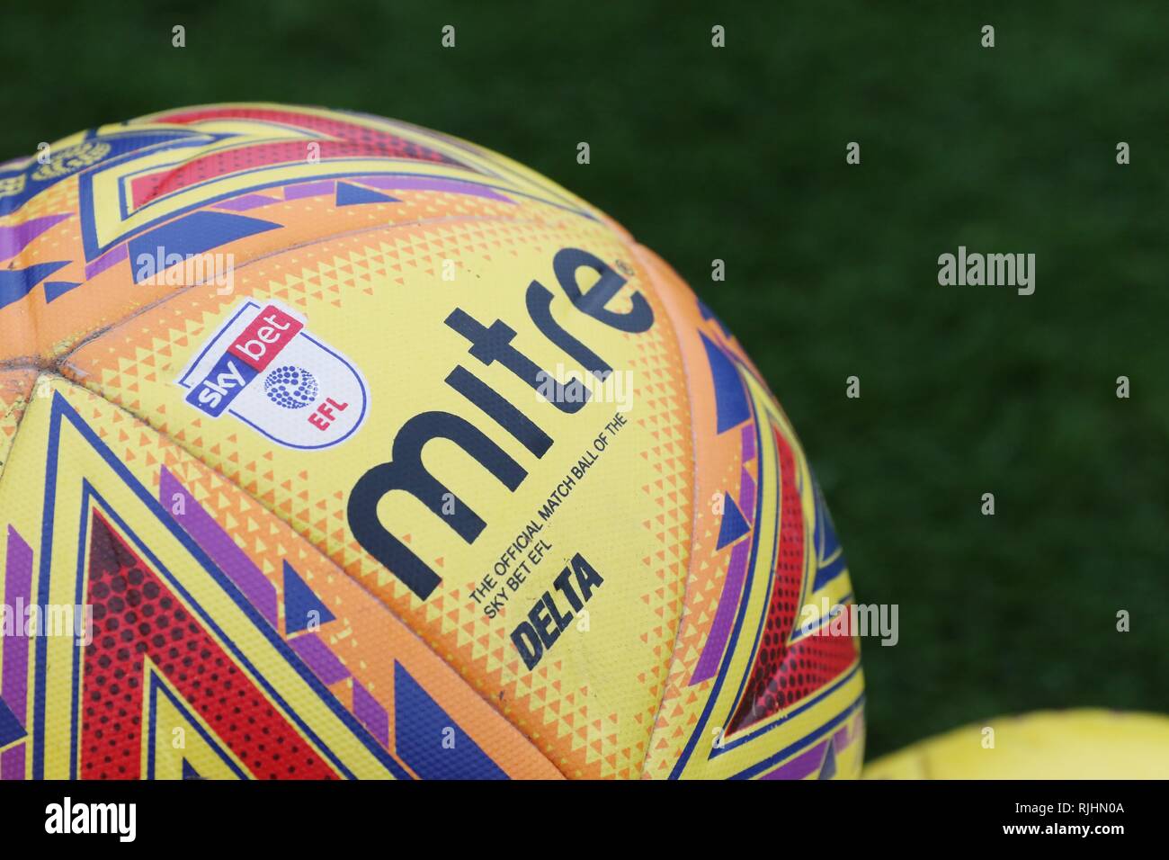 Footballs at Cheltenham Town FC's home ground the Jonny Rocks Stadium ...