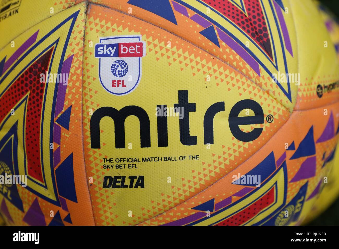 Footballs at Cheltenham Town FC's home ground the Jonny Rocks Stadium ...