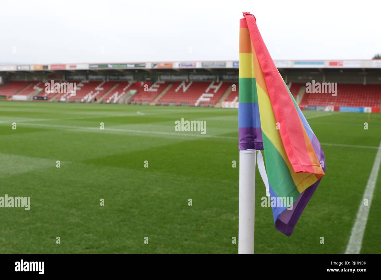 Cheltenham Town FC's home ground the Jonny Rocks Stadium, Whaddon Road ...