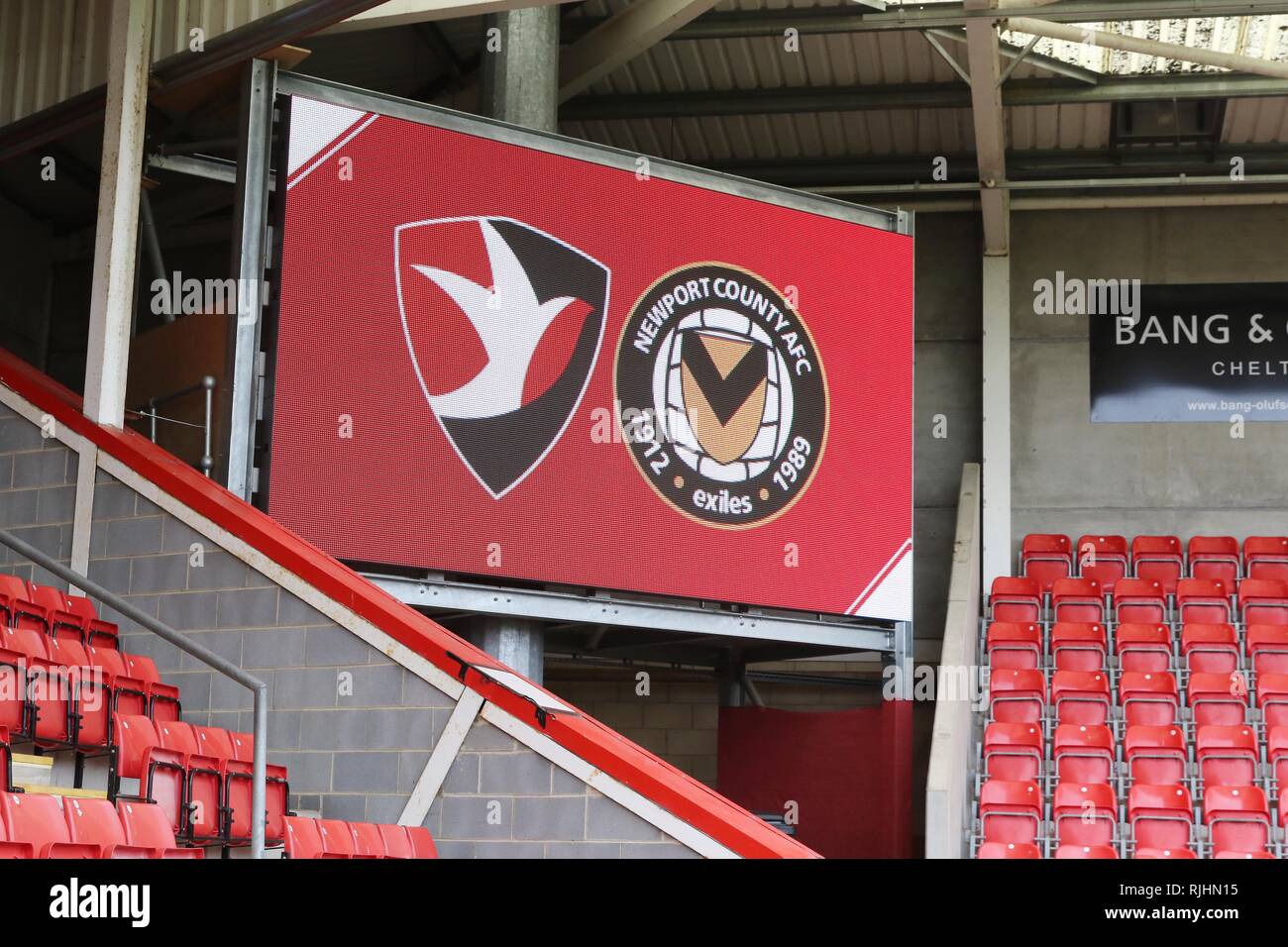 Cheltenham Town FC's home ground the Jonny Rocks Stadium, Whaddon Road ...