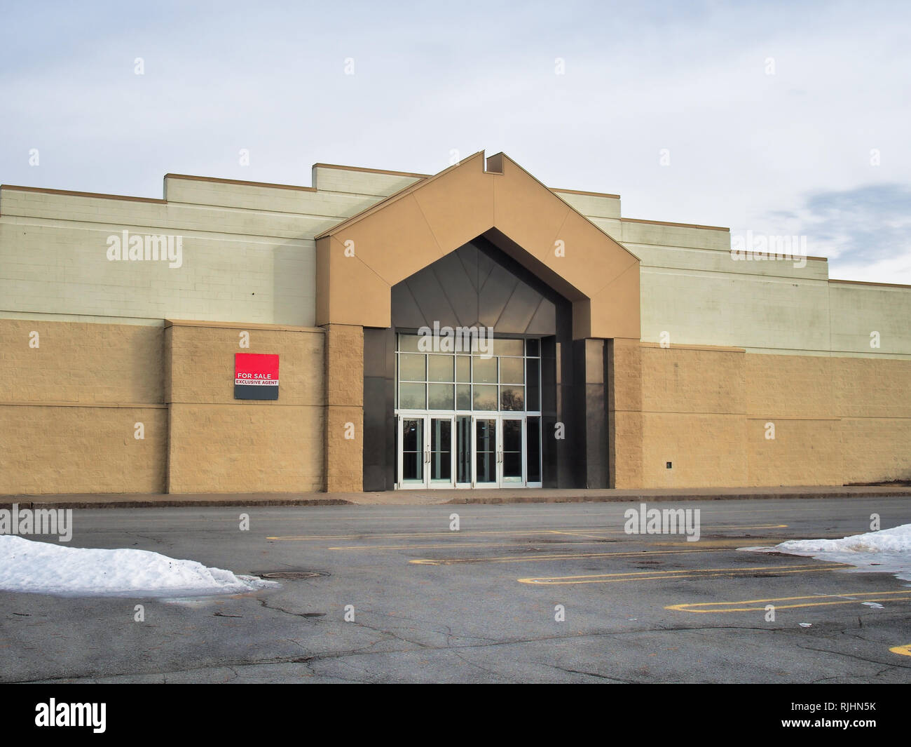 Nearly vacant American mall , an example of the downward trend of brick ...