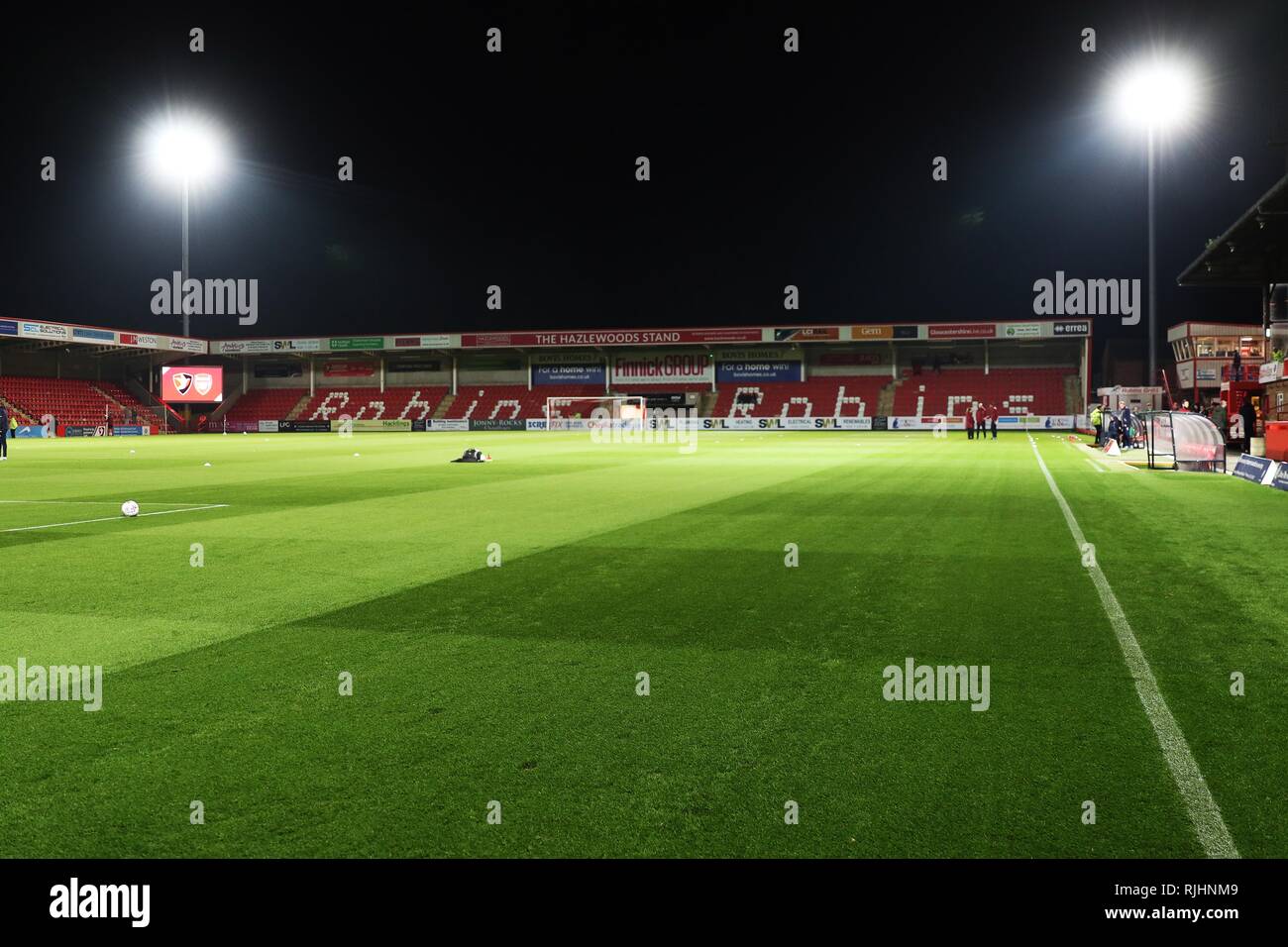 Cheltenham Town FC's home ground the Jonny Rocks Stadium, Whaddon Road ...