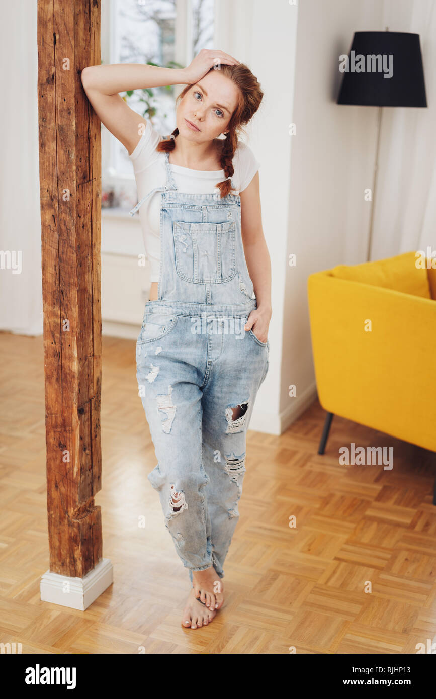 Wearing full length overalls hi-res stock photography and images - Alamy