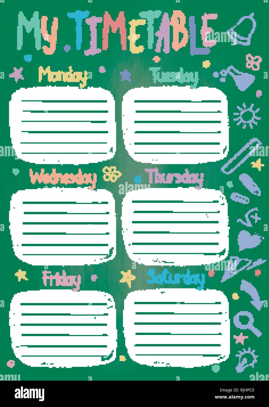 Daily class lesson diary hi-res stock photography and images - Alamy