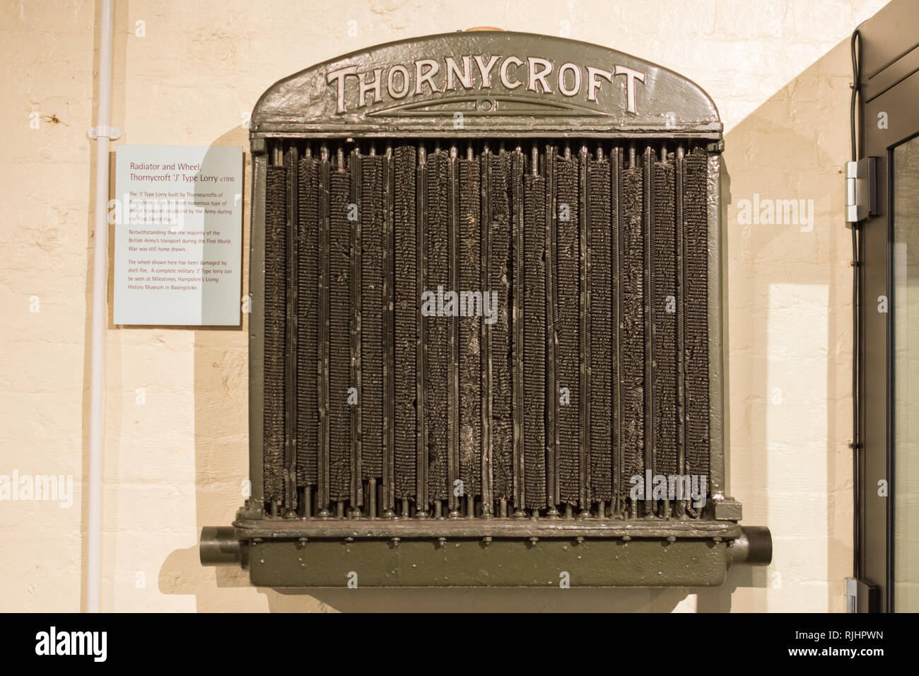 Radiator of a Thornycroft 'J' type lorry, built in Basingstoke ...