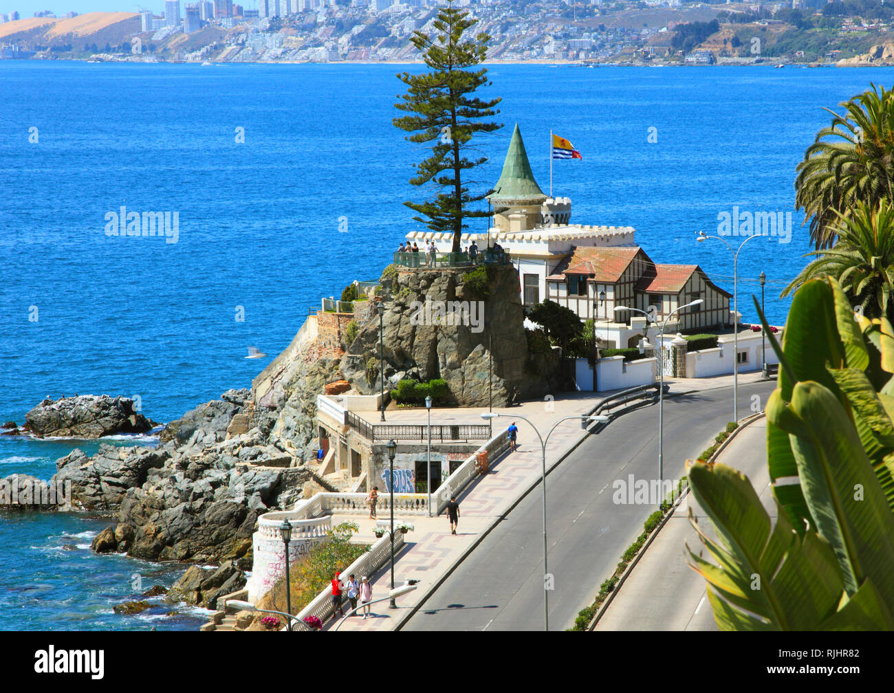 Chile, Vina del Mar, Wulff Castle, historic monument Stock Photo - Alamy
