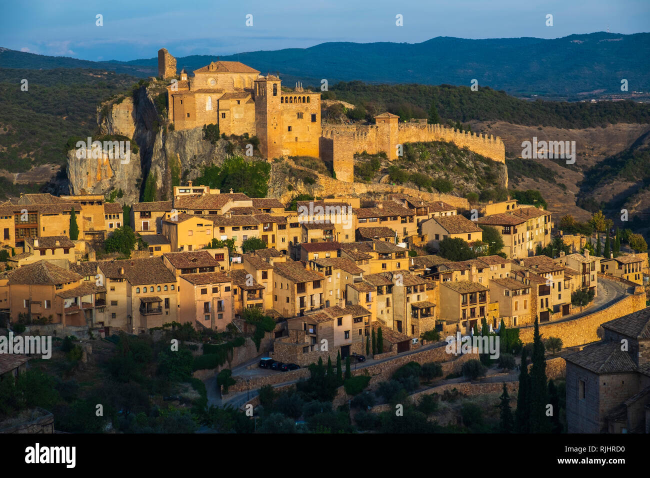 Alquezar village. Somontano, Huesca. Spain Stock Photo - Alamy