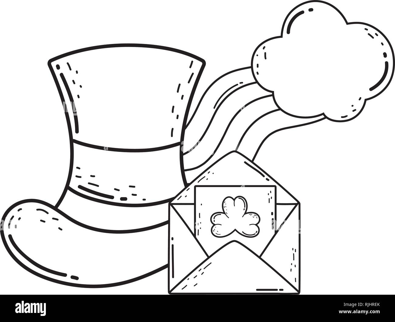 cute leprechaun hat and rainbow Stock Vector Image & Art - Alamy