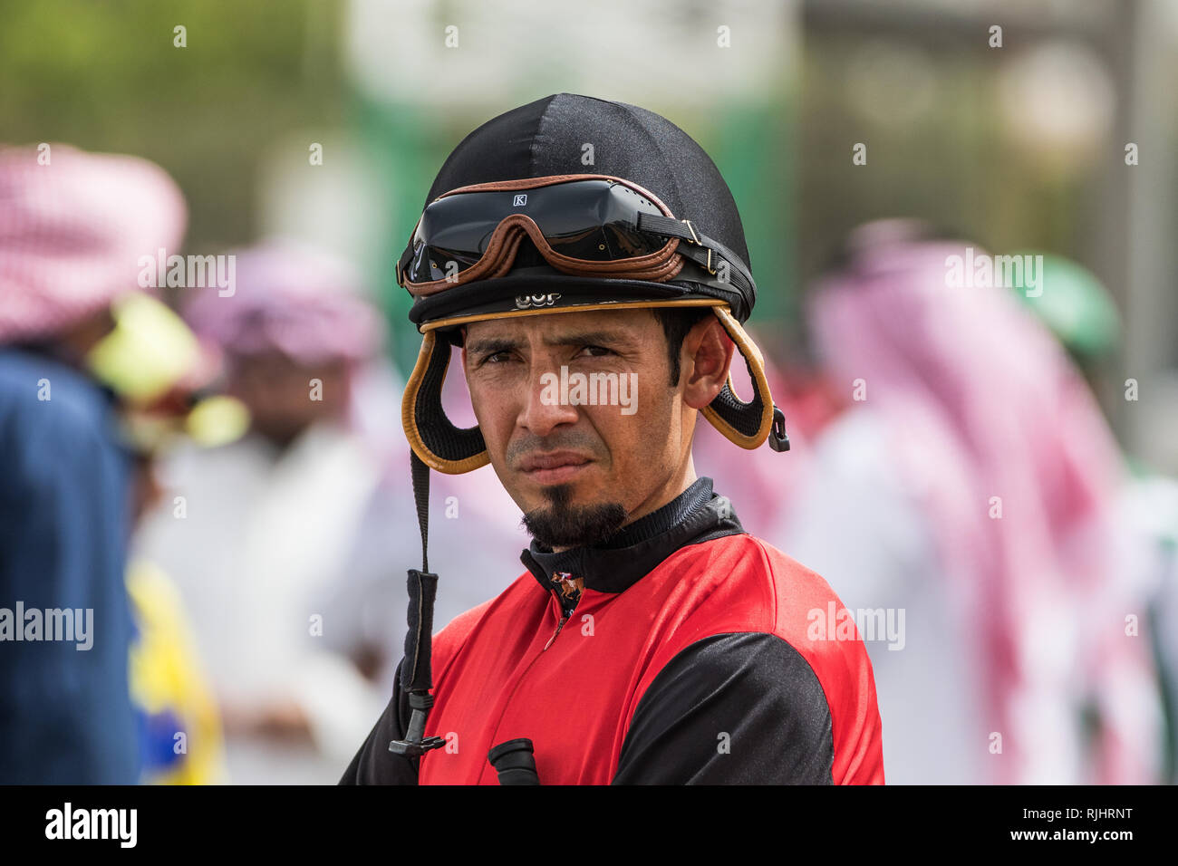 Jockey Eddie Castro at King Khalid Racetrack, Taif, Saudi Arabia, 22/06 ...