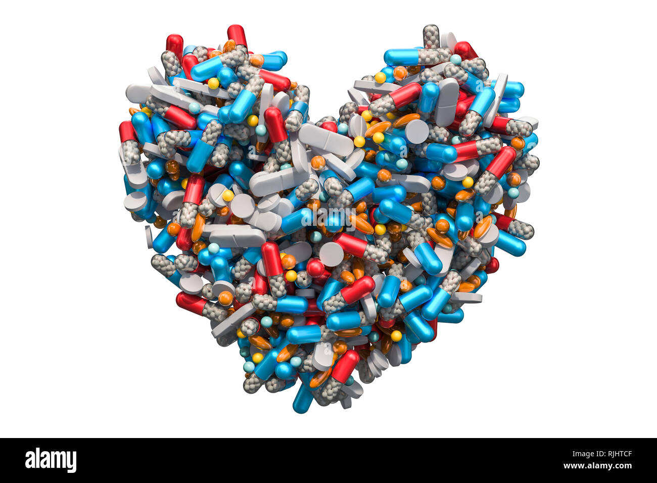 Heart from medicine pills, capsules, tablets. Medicines for heart ...