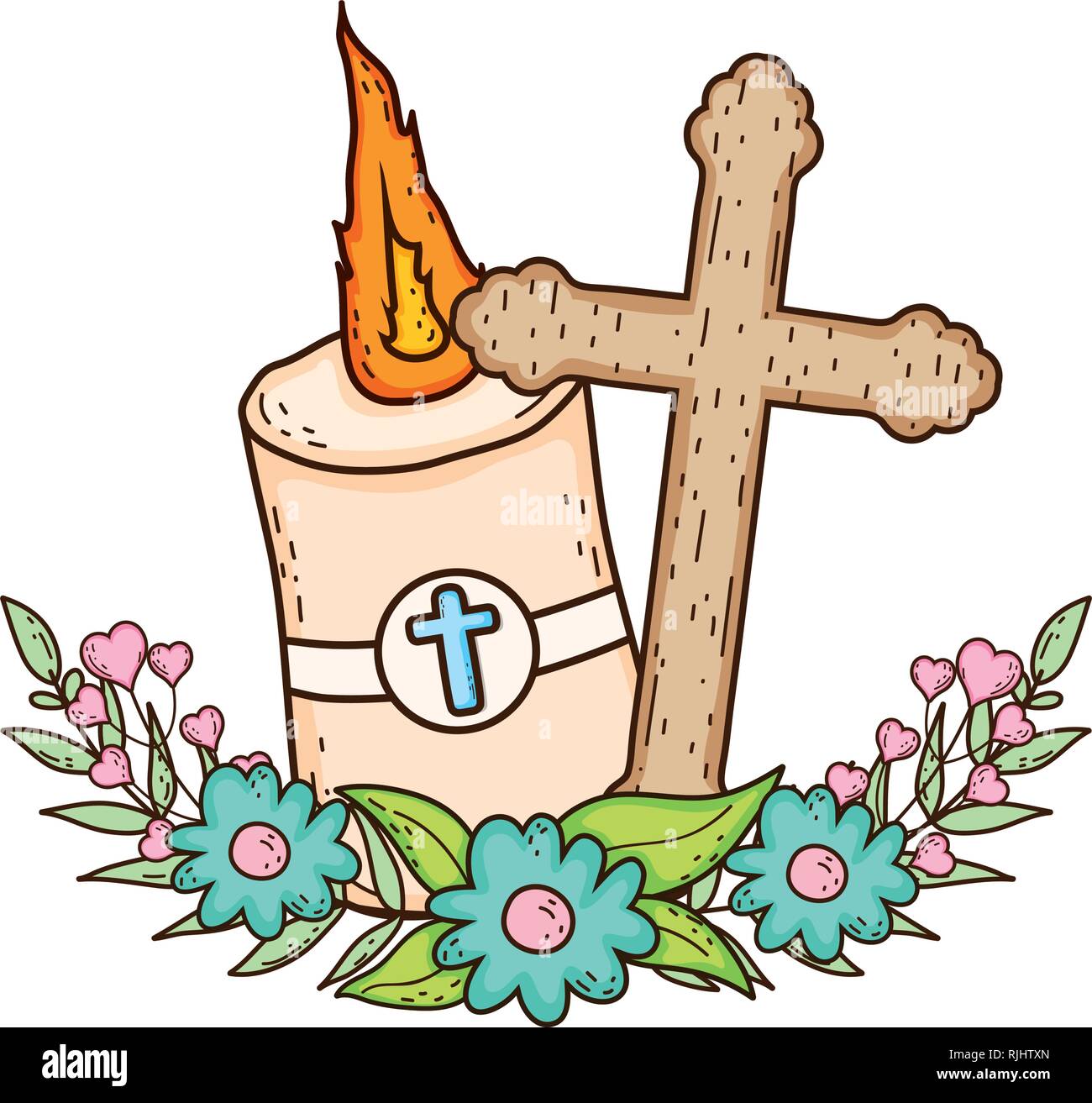 Paschal candle sacred with cross Stock Vector Image & Art - Alamy
