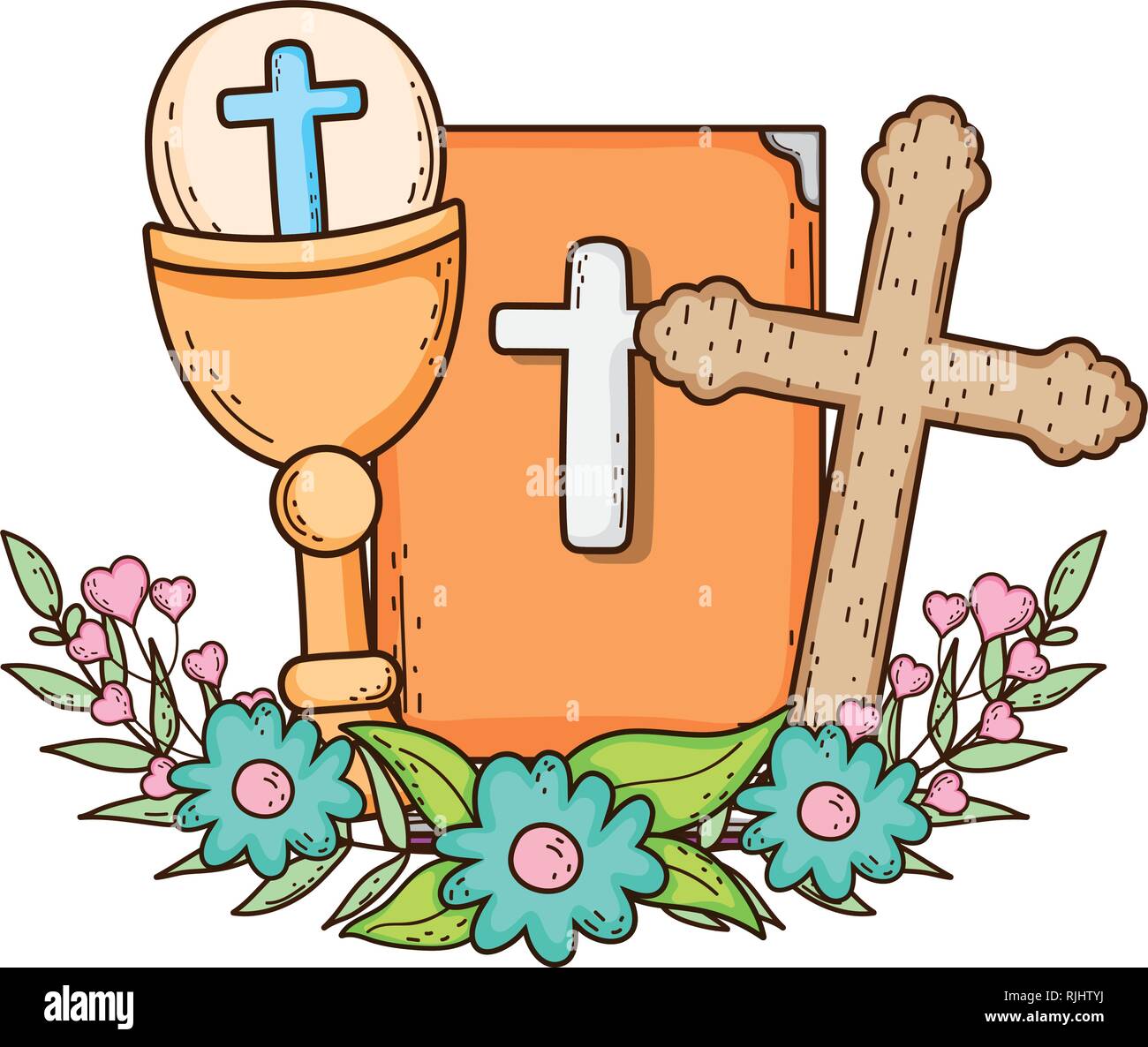Holy bible cross cup Stock Vector Images - Alamy