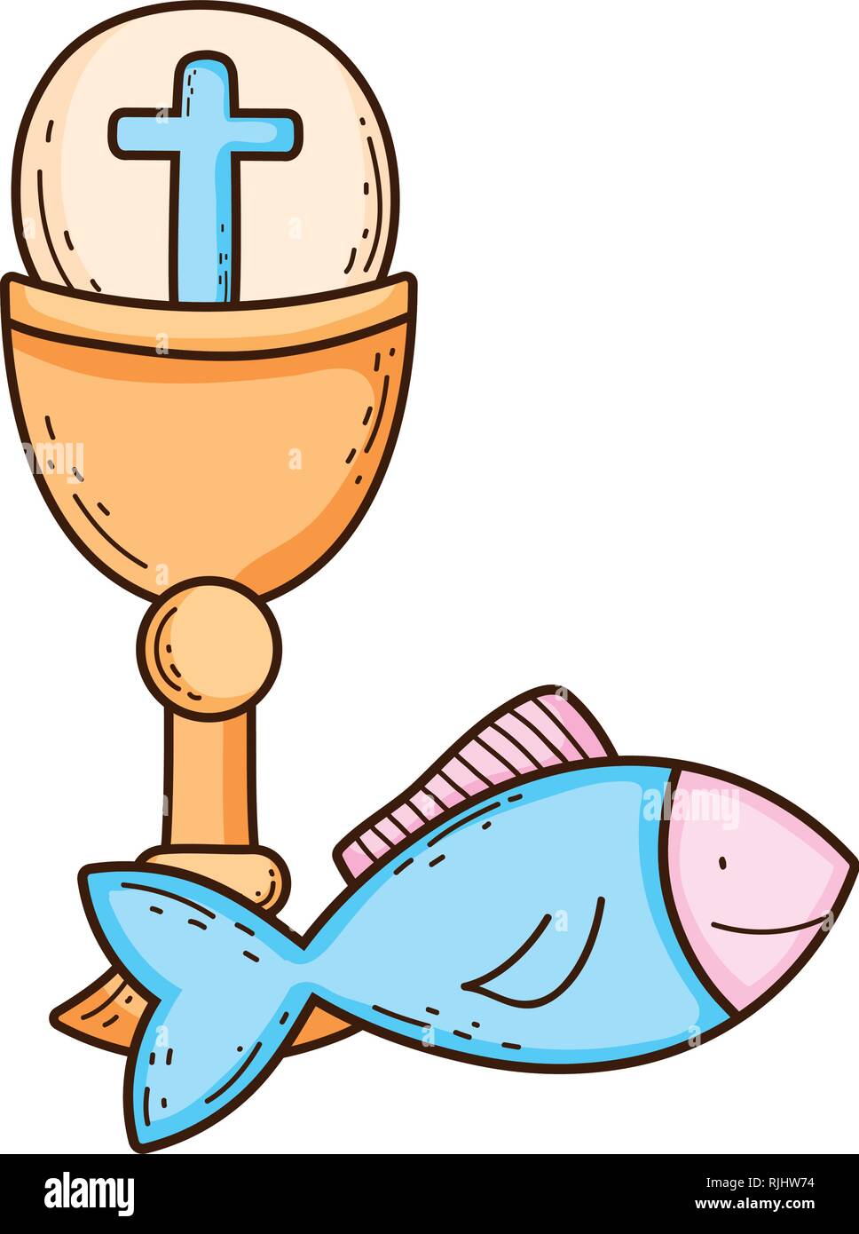 sacred chalice with first communion Stock Vector Image & Art - Alamy