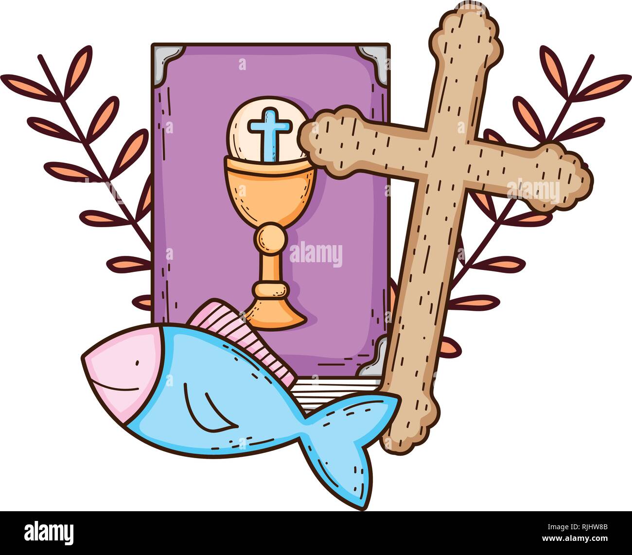 holy bible book with cross Stock Vector Image & Art - Alamy