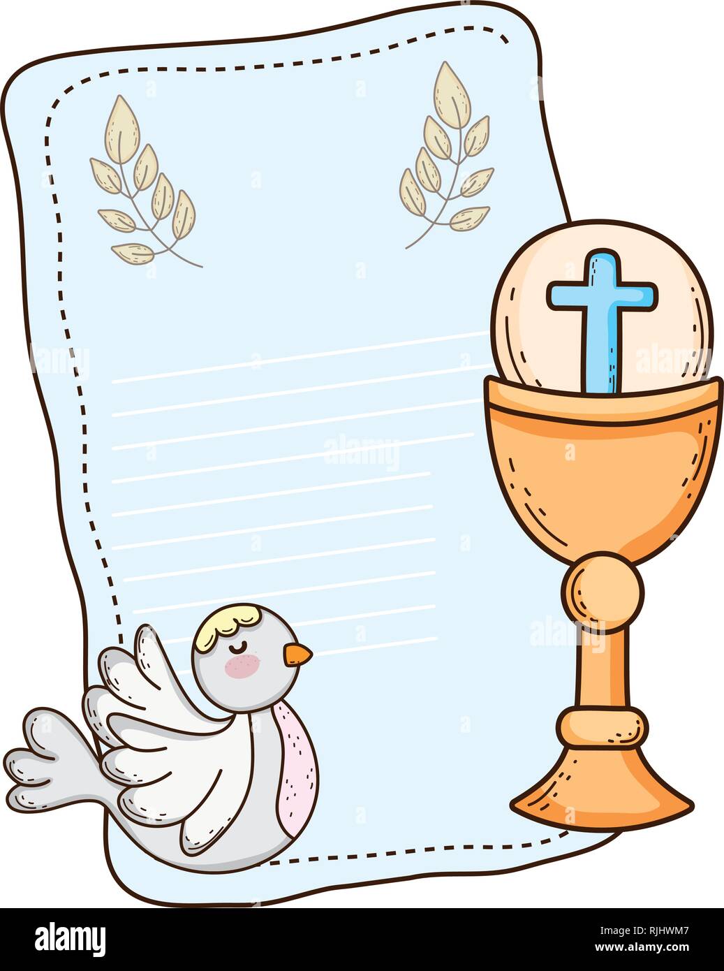 sacred chalice religious with dove bird Stock Vector Image & Art - Alamy