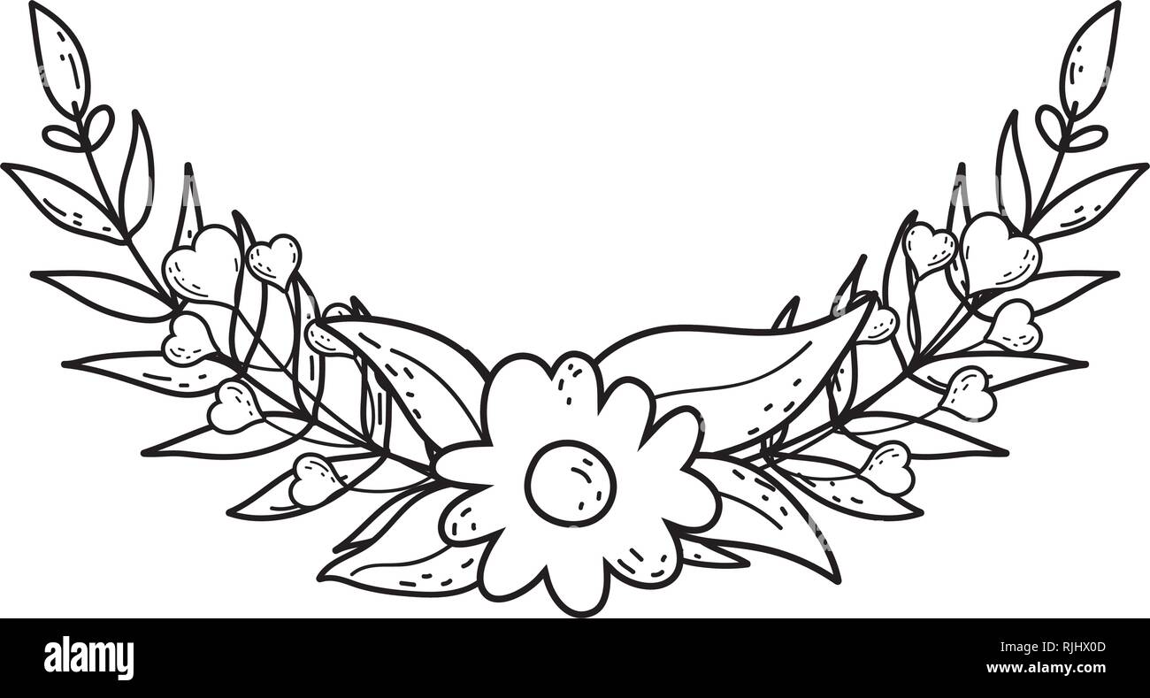 cute flowers wreath crown Stock Vector Image & Art - Alamy