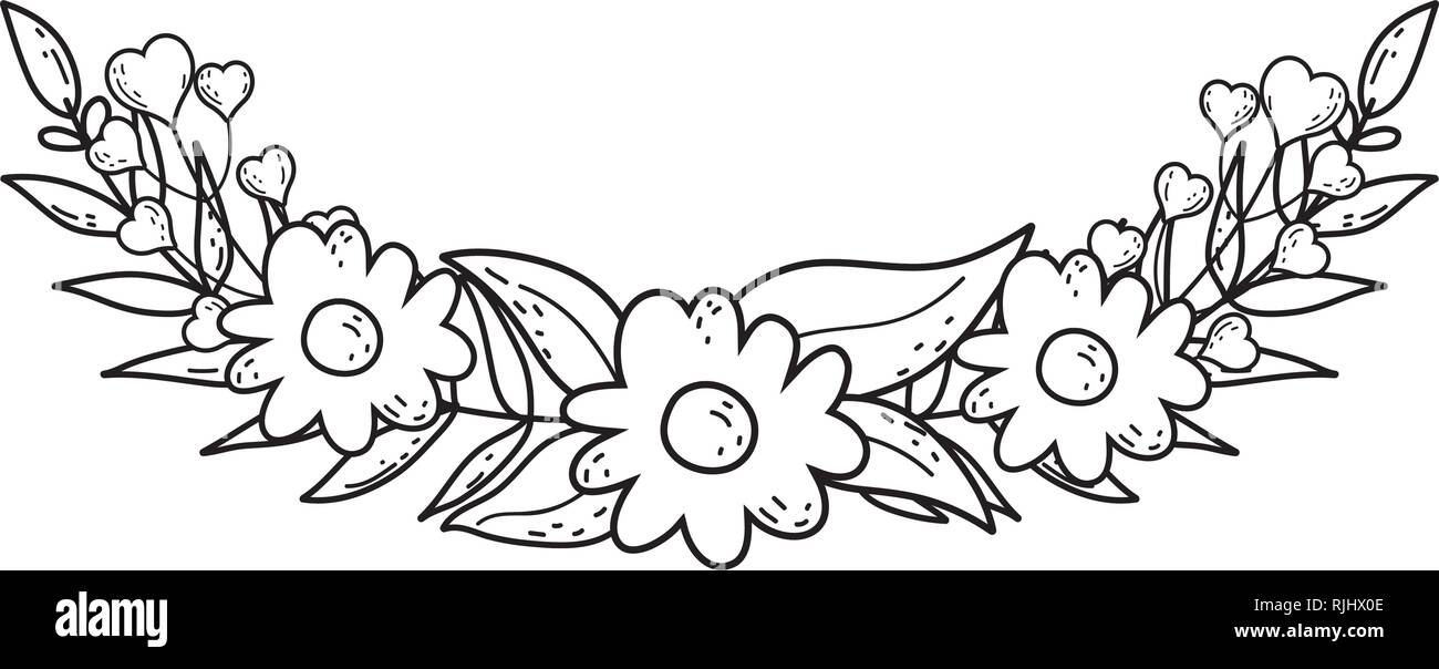 cute flowers wreath crown Stock Vector Image & Art - Alamy