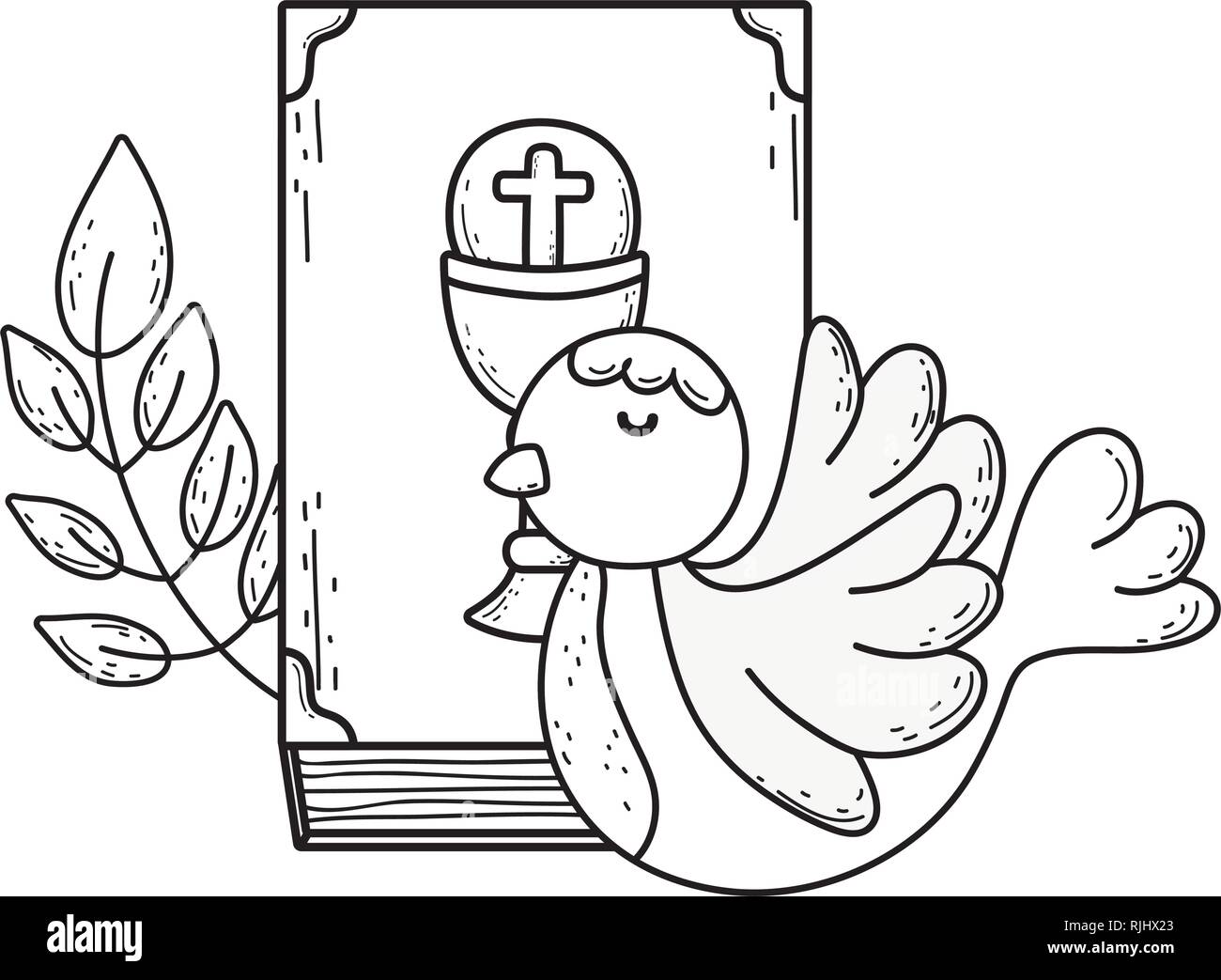 Holy spirit bird cross Stock Vector Images - Alamy