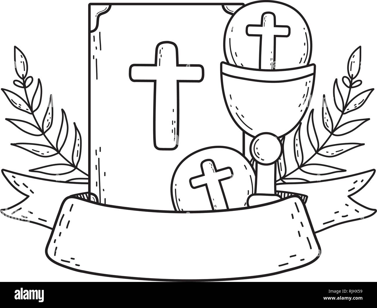 Holy bible cross cup Stock Vector Images - Alamy