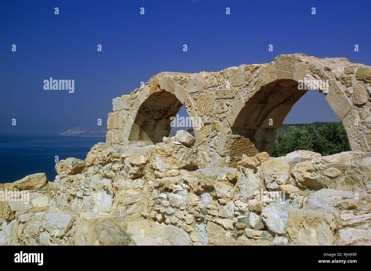 Bishop's palace remains, ancient Kourion, Episkopi, Limassol District ...