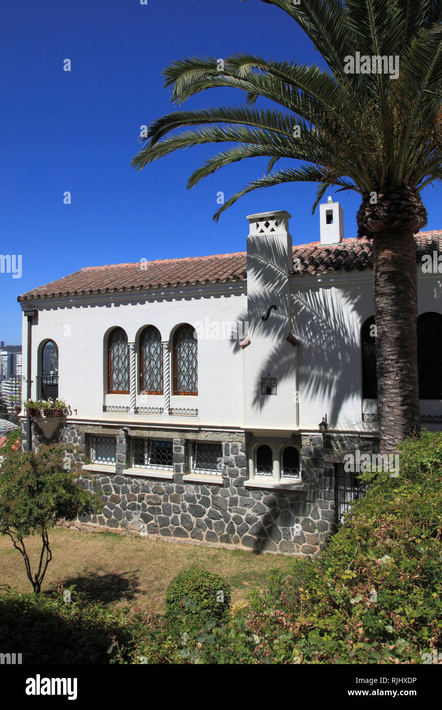Chile, Vina del Mar, house, garden, traditional architecture Stock ...