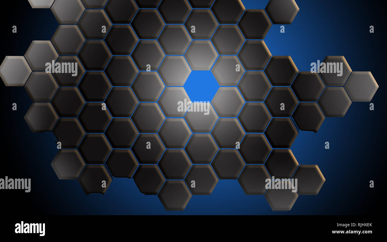 GRAPHIC RESOURCE-Background image with hexagons in blue and grey. This ...