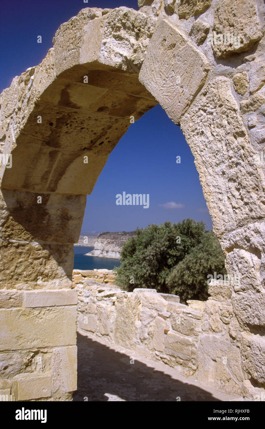 Bishop's palace remains, ancient Kourion, Episkopi, Limassol District ...