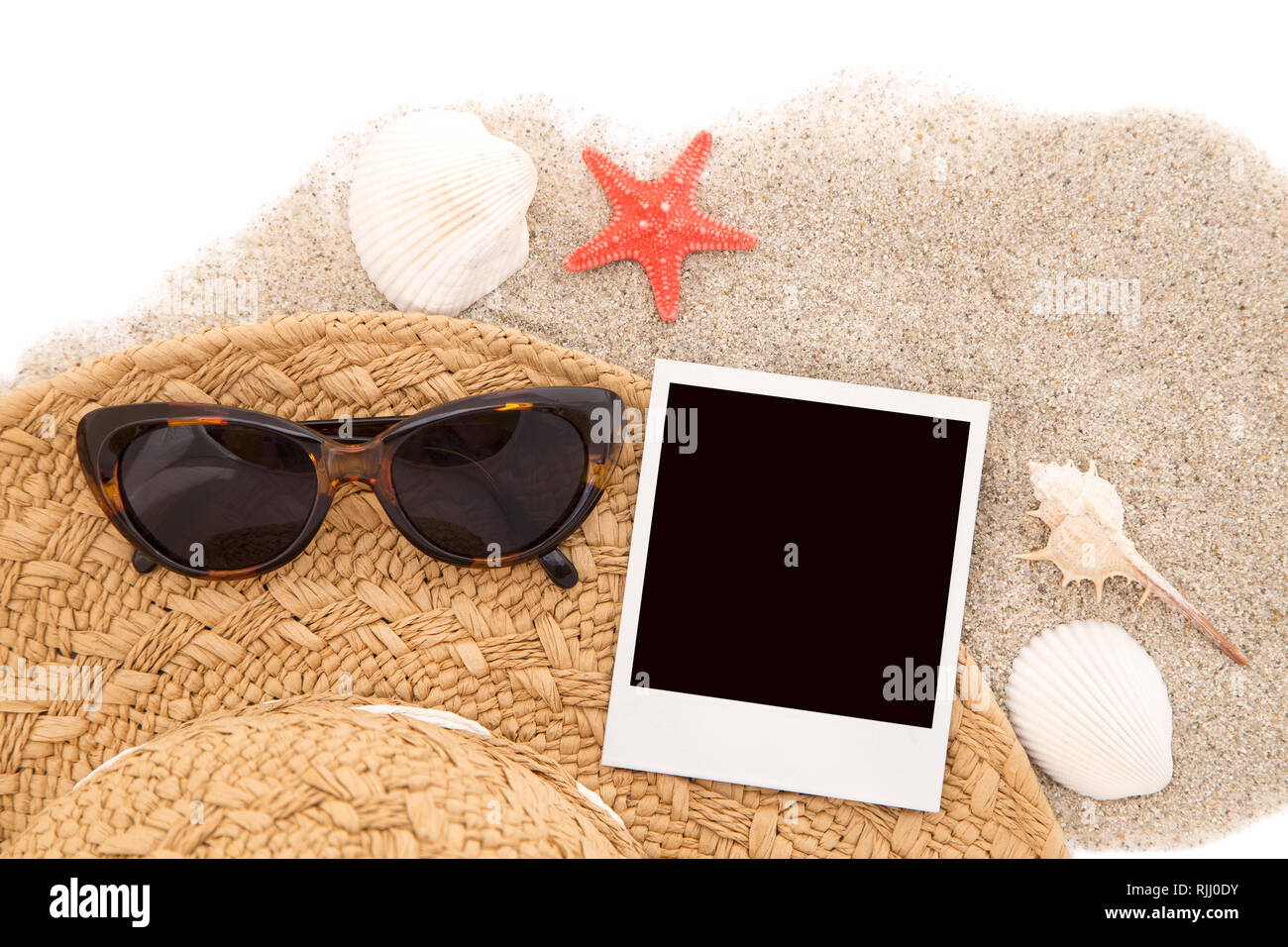 Summer background with the blank image Stock Photo - Alamy