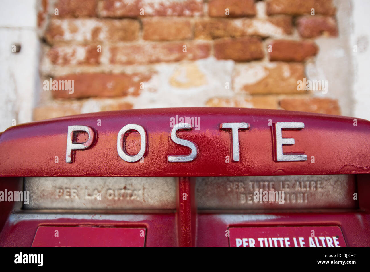 Poste. Mailbox. Italy Stock Photo - Alamy