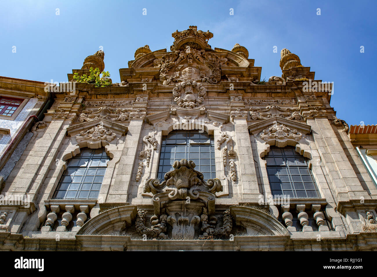 Porto, Portugal; August 2018: Renaissance and Gothic style Facade of ...