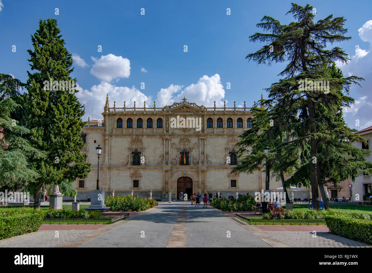 Alcala de Henares, Spain - August , 2018: University of Alcala facade a ...