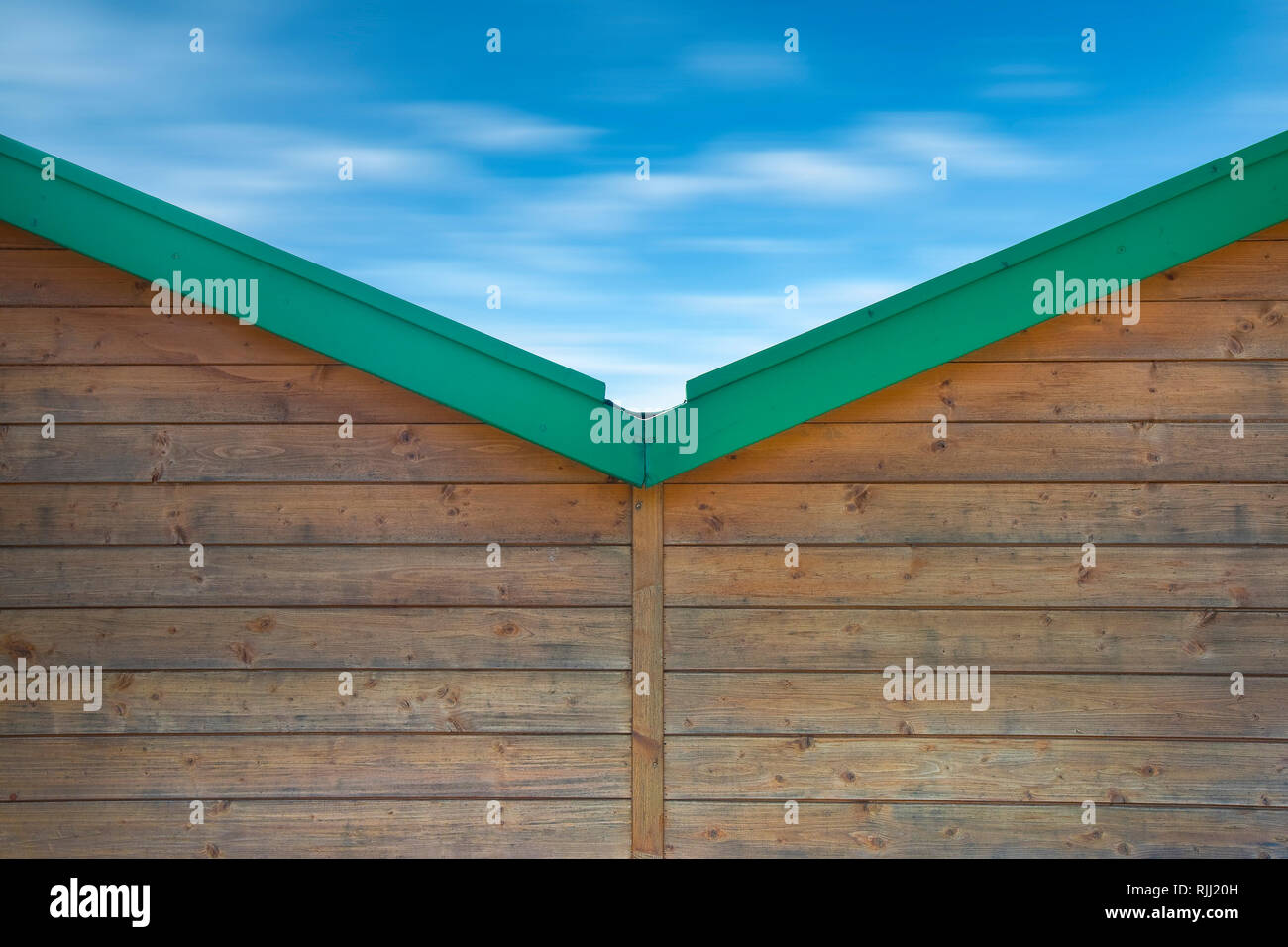 Wooden Beach Huts: desire of sea - concept image Stock Photo - Alamy