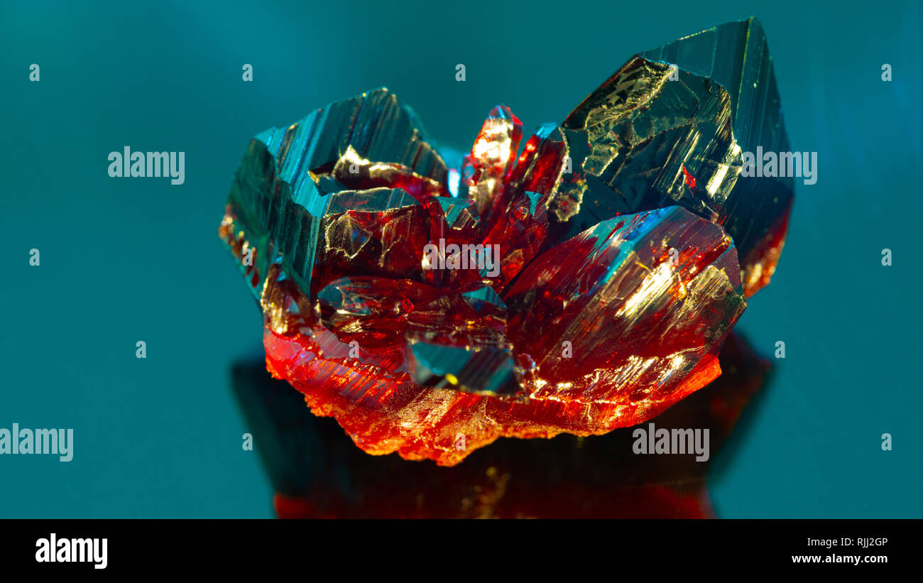 Natural raw red crystal. Natural red precious mineral stone Stock Photo ...