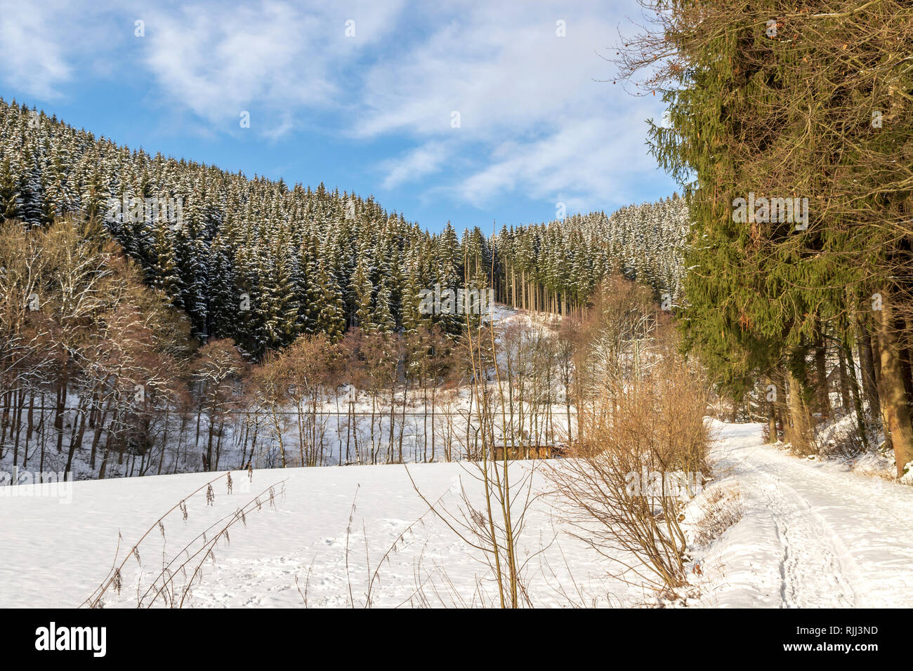 Track blanketed in snow hi-res stock photography and images - Alamy