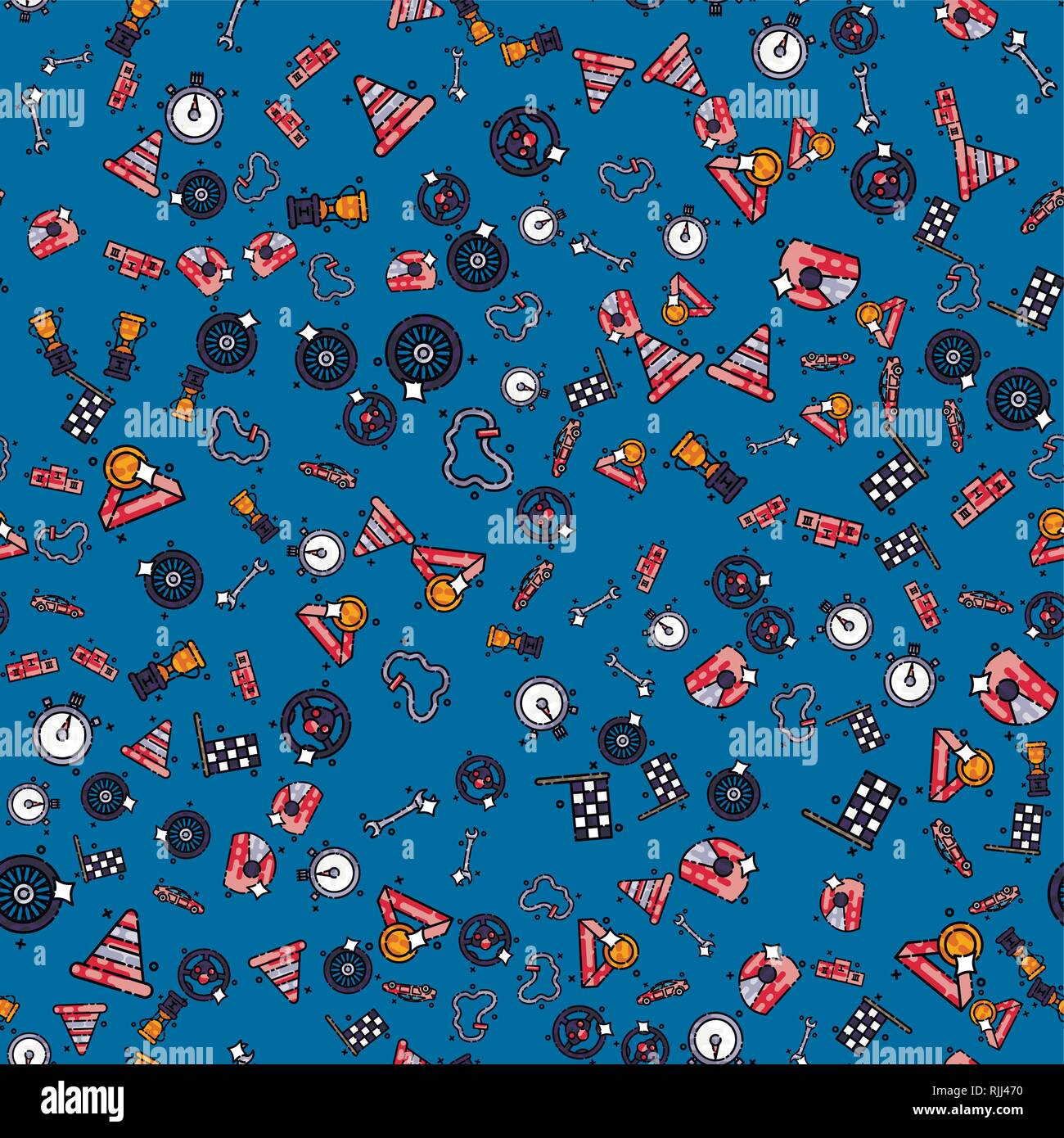 Racing set pattern. Vector illustration EPS 10 Stock Vector Image & Art ...