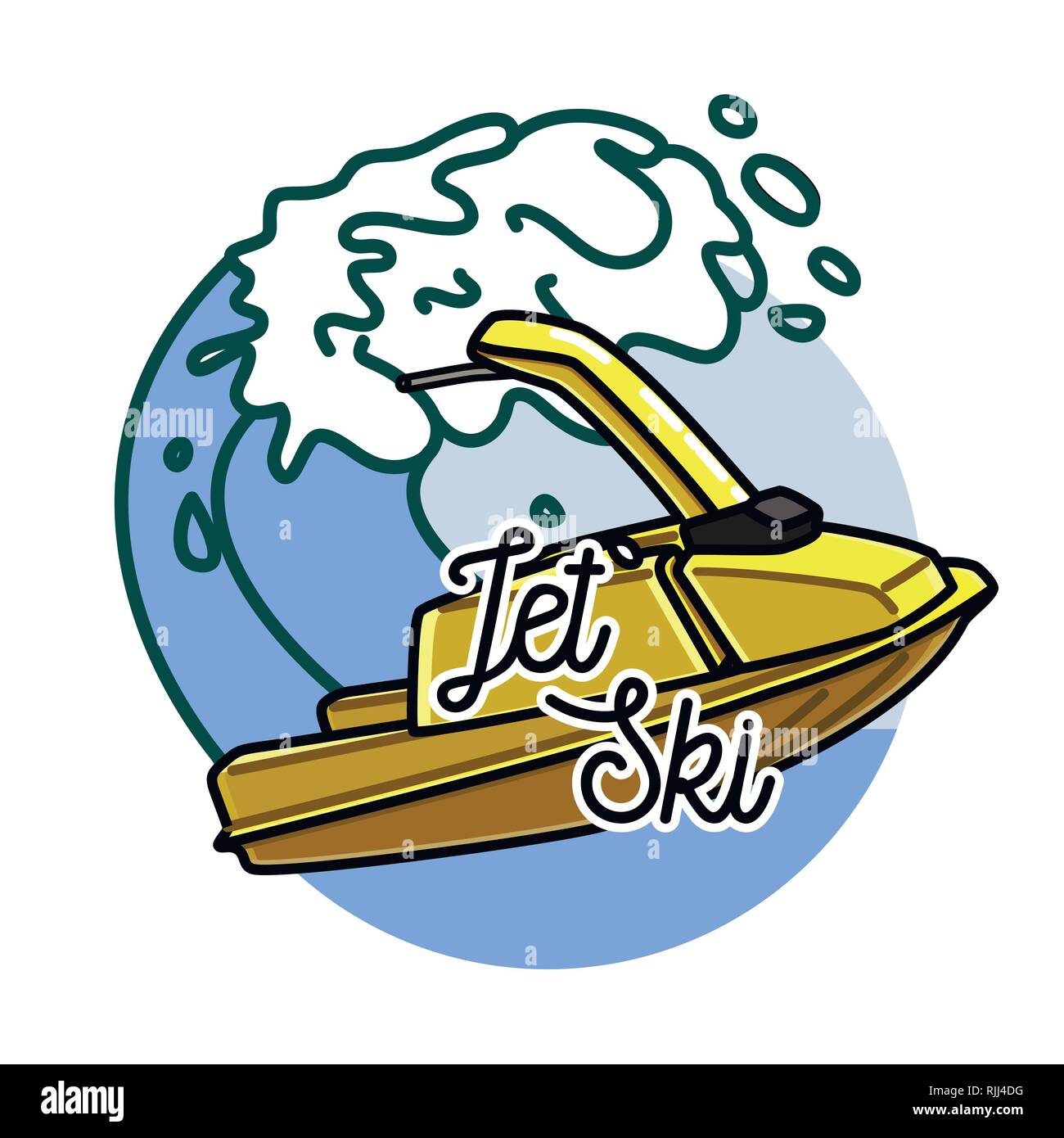 Water ski vintage Stock Vector Images - Alamy