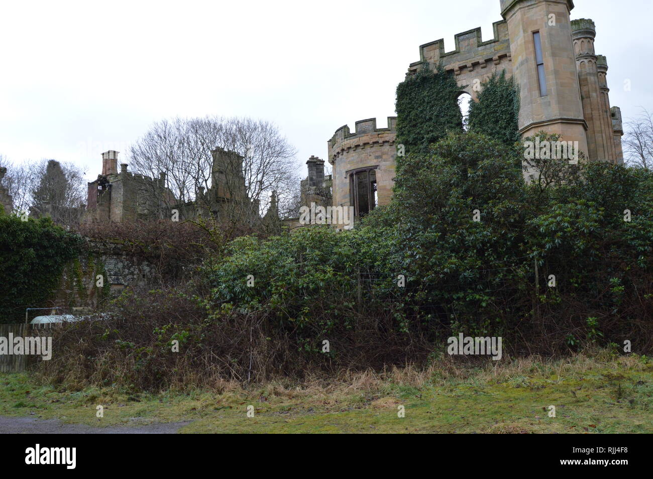 The striking ruins of Crawford Priory, Springfield, Cupar, Fife ...