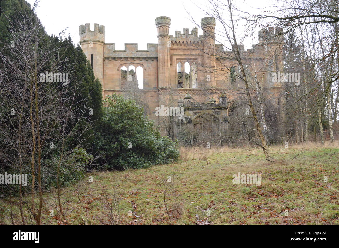The striking ruins of Crawford Priory, Springfield, Cupar, Fife ...